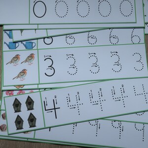 Spring Printable Number Tracing Strips. Spring Preschool and ...