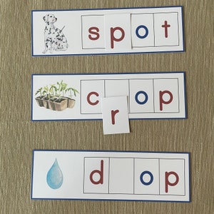 Montessori Printable Moveable Alphabet. CCVC Word Phonics Beginning ...