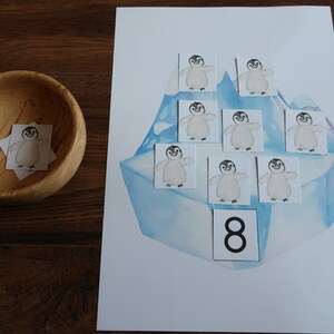 Counting Penguins Montessori Winter Printable. Preschool Winter ...