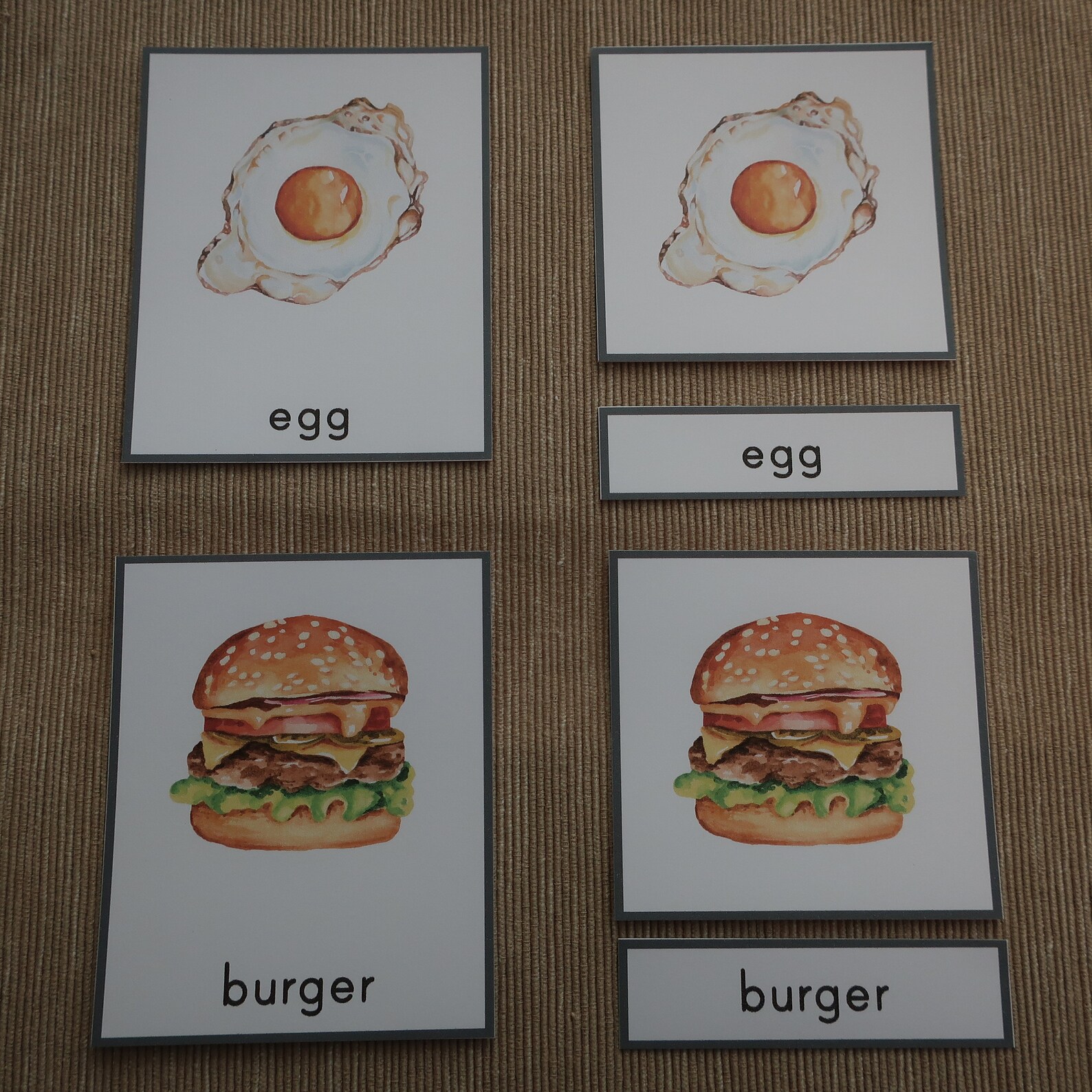 Montessori Printable Food 3 Part Cards. Preschool and - Etsy