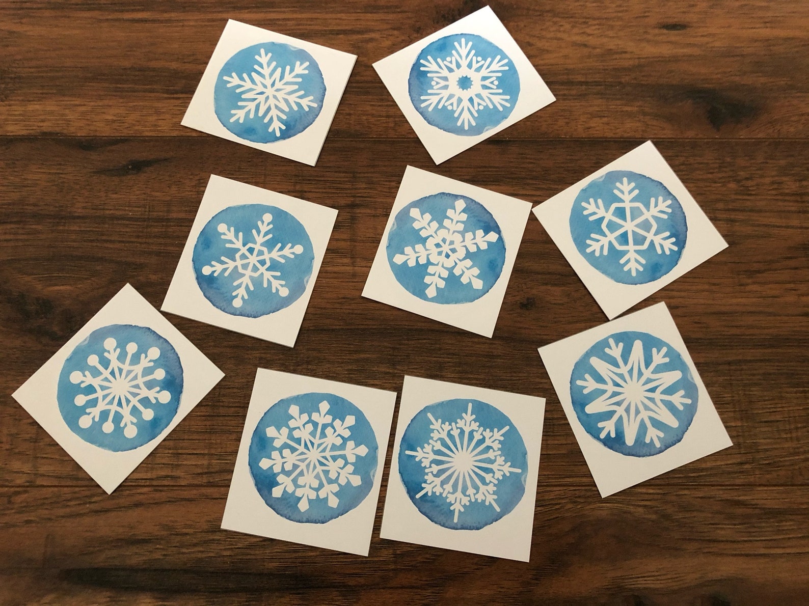 Snowflake Shadow Matching Cards. Montessori Winter Printable. - Etsy