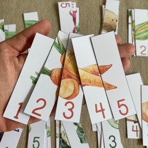 Toddler Puzzle Vegetables Number Sequence 1-5 - Etsy