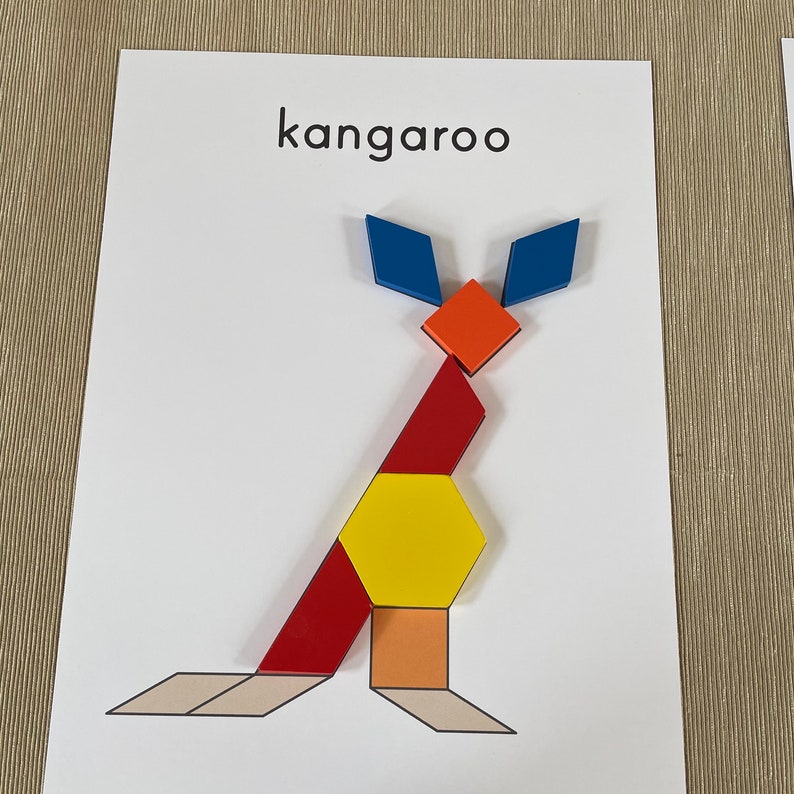 Australia Animals Pattern Blocks Templates. Preschool and Kindergarten ...