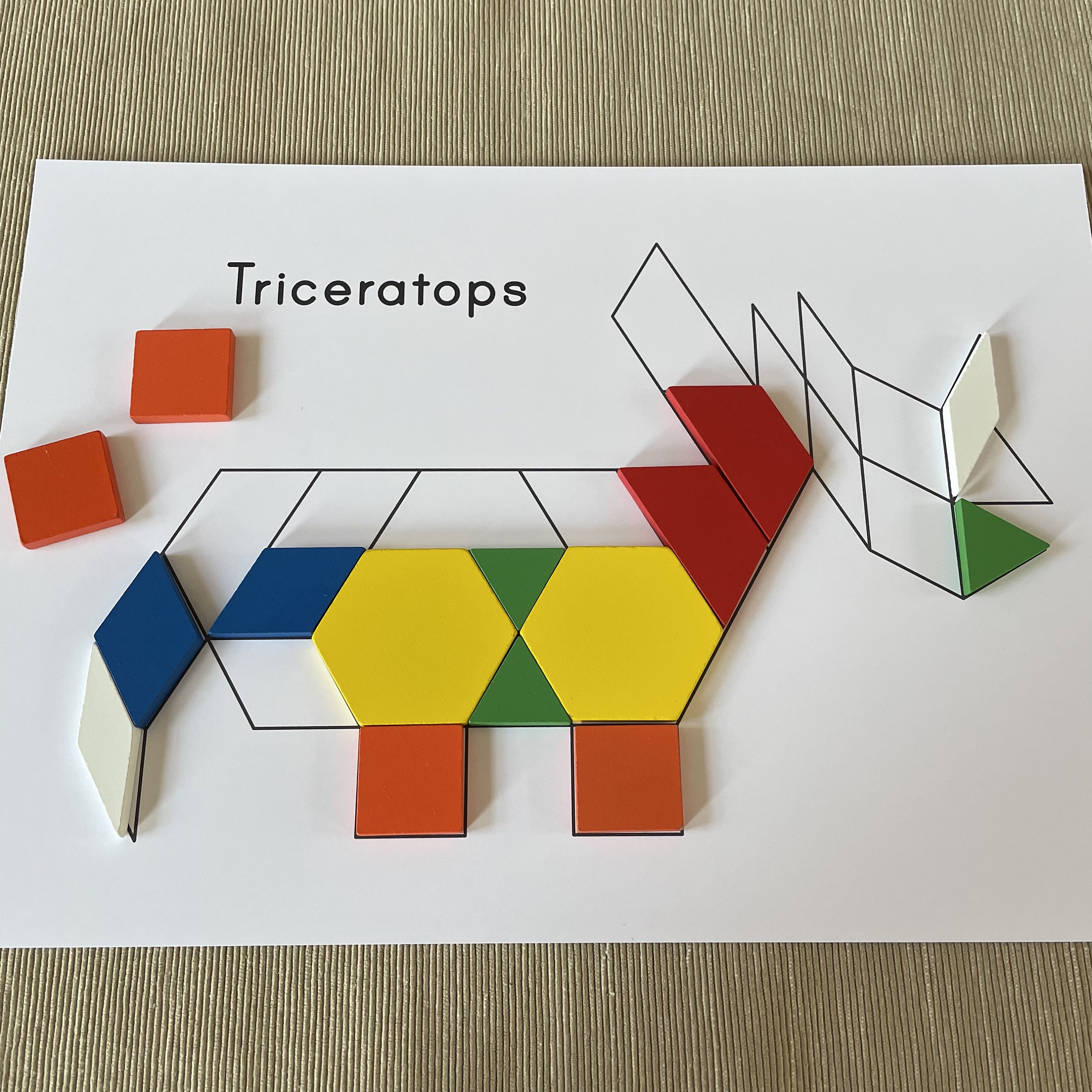 Dinosaur Pattern Blocks Printable Templates. Preschool and Kindergarten ...