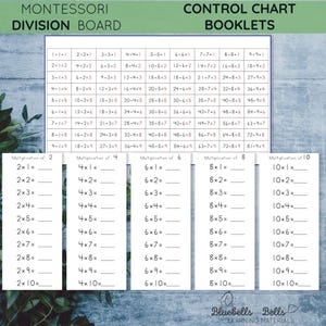 Montessori Division Board Printable Charts, Booklets, Worksheets ...