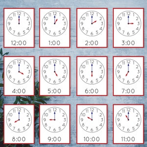 Telling Time Cards. Clock Printable Activity Kindergarten and ...