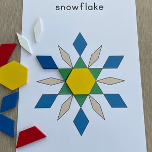 Winter Pattern Blocks Templates. Preschool and Kindergarten Printable ...