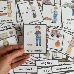 Occupations 3 Part Cards. Montessori Printable Professions Nomenclature ...