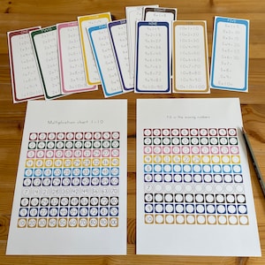 Montessori Beads Multiplication Chart, Tables and Booklets - Etsy