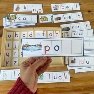 Montessori Printable Moveable Alphabet CVCC Letter Matching Cards ...