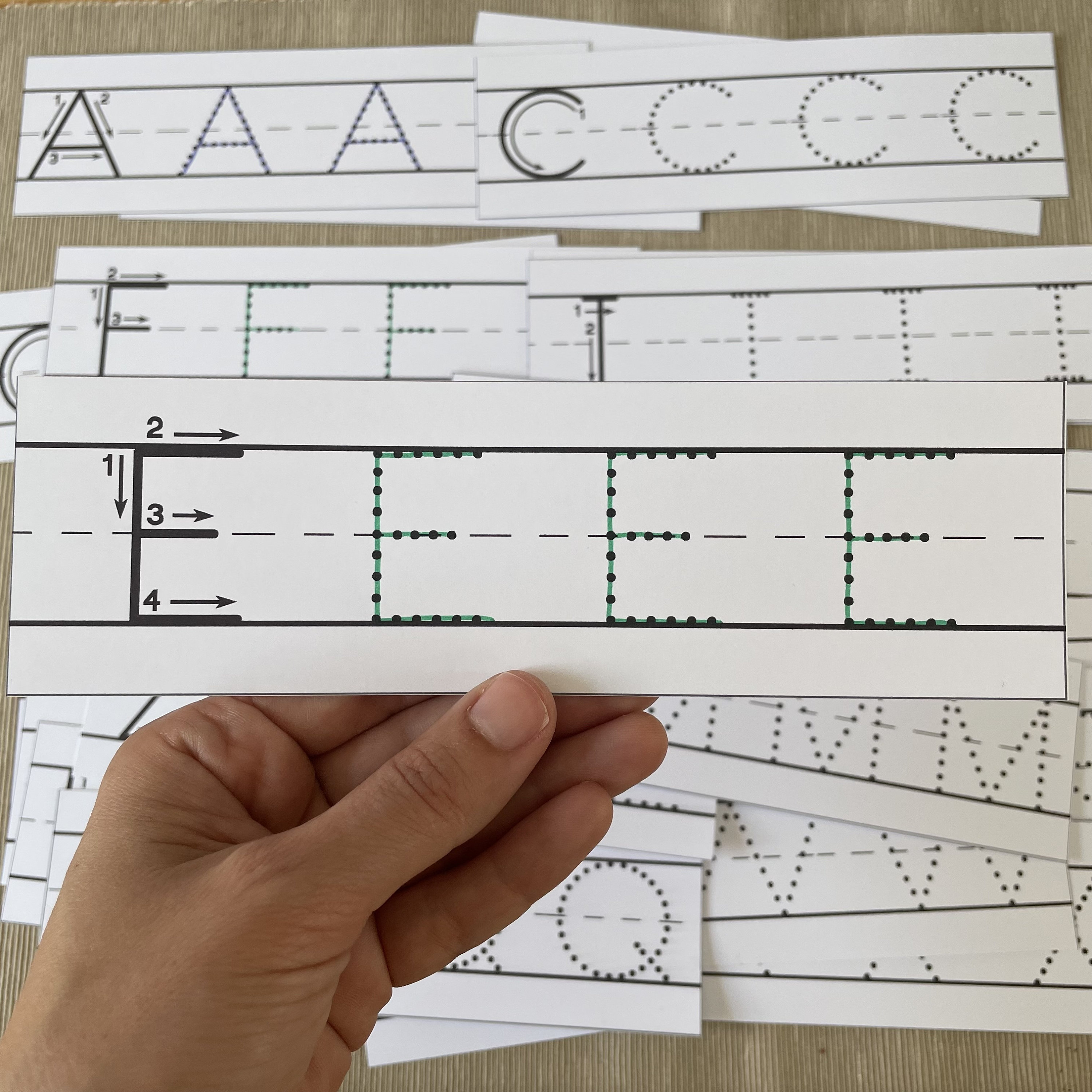 Letter Tracing Worksheets Lined Uppercase. Preschool and Kindergarten ...