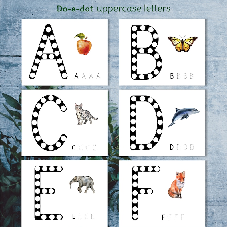 Montessori Printable Do a Dot Alphabet Worksheets for Toddlers and ...