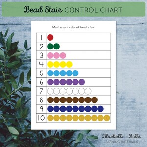 Montessori Colored Bead Stair Printables. Preschool Math Activities ...
