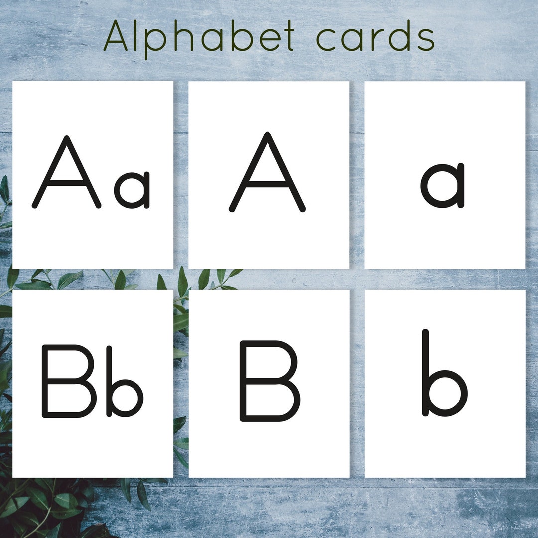 Printable Alphabet Cards. Simple Letter Flash Cards. ABC Minimalist ...