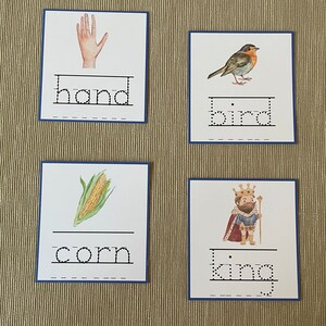 Montessori CVCC Printable Tracing Cards. Handwriting - Etsy