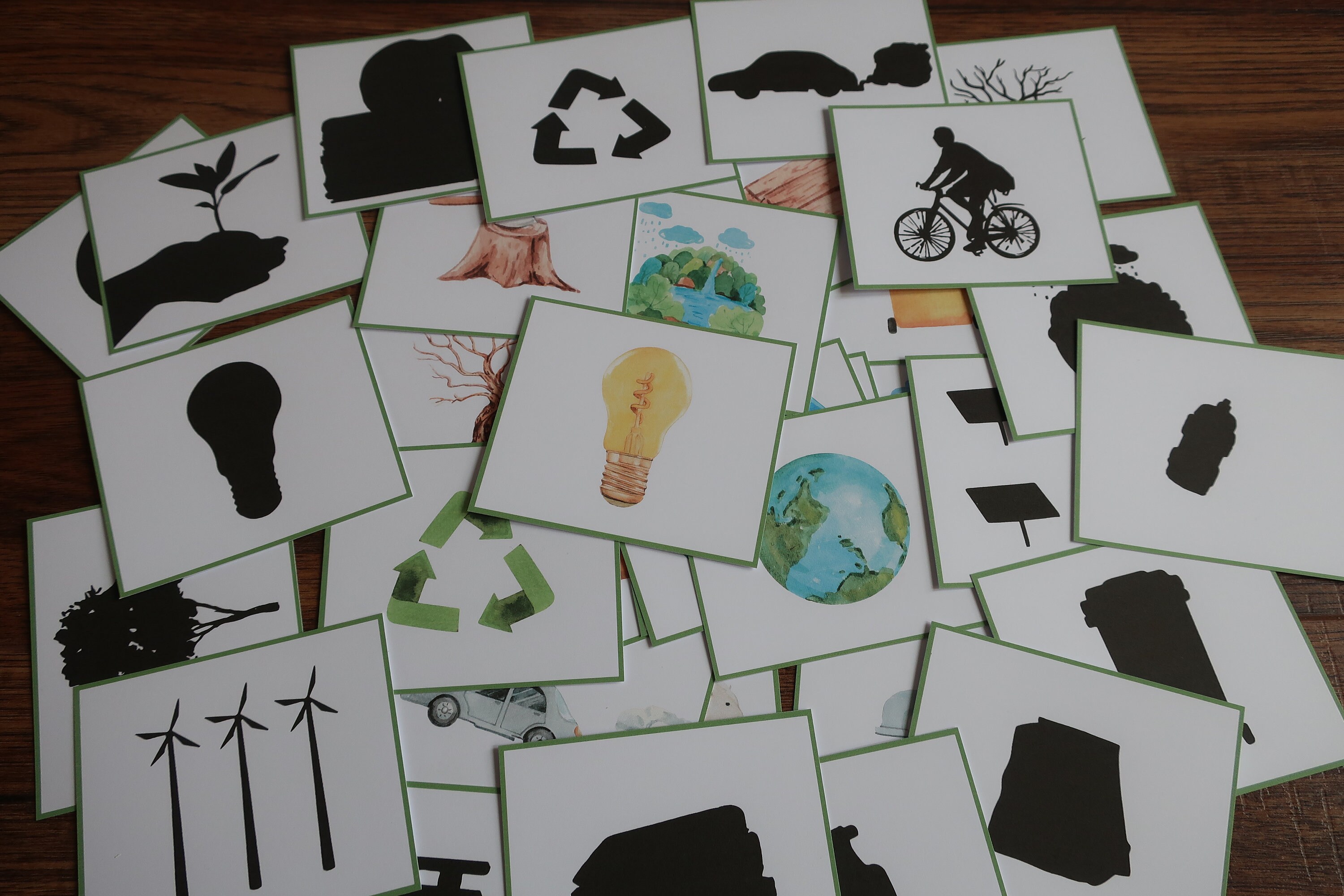 Earth Day Shadow Matching Cards. Montessori Preschool - Etsy