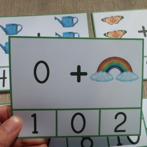 Montessori Spring Printable Addition Clip Cards. Preschool and ...