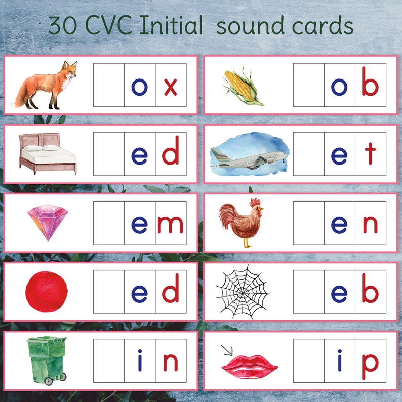 Montessori Printable Moveable Alphabet. CVC Word Phonics - Etsy