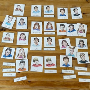 Emotions 3-part Cards. Montessori Printable Feelings Vocabulary ...