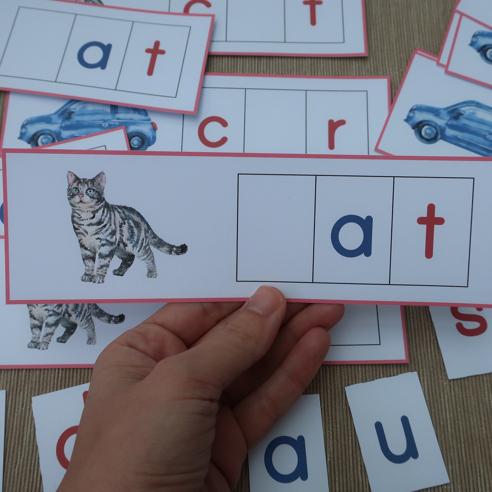 Montessori Printable Moveable Alphabet. CVC Word Phonics - Etsy