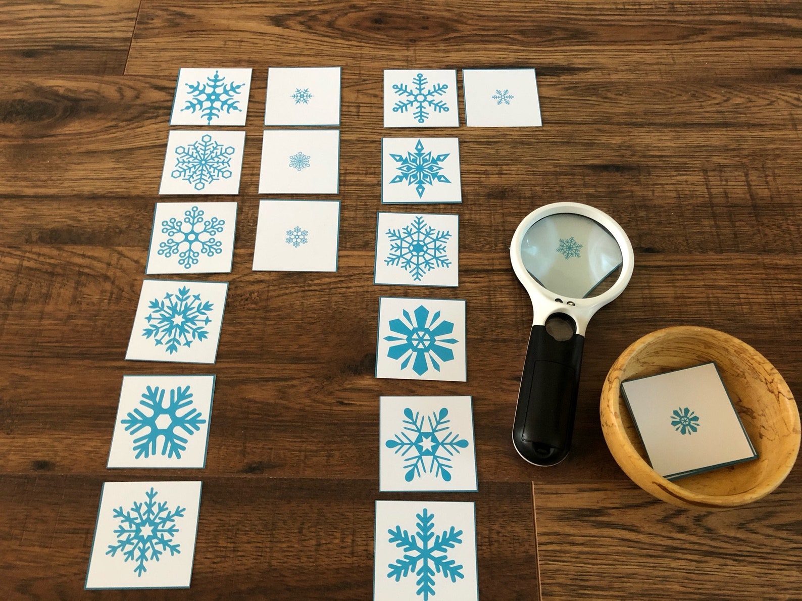 Snowflake Preschool Activities. Montessori Winter Printable. | Etsy