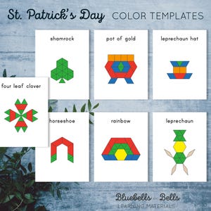 St. Patrick's Day Printable Pattern Blocks Templates. Preschool and ...