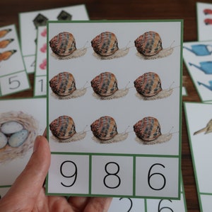 Spring Count and Clip Cards 1-10. Montessori Preschool Math Printable ...
