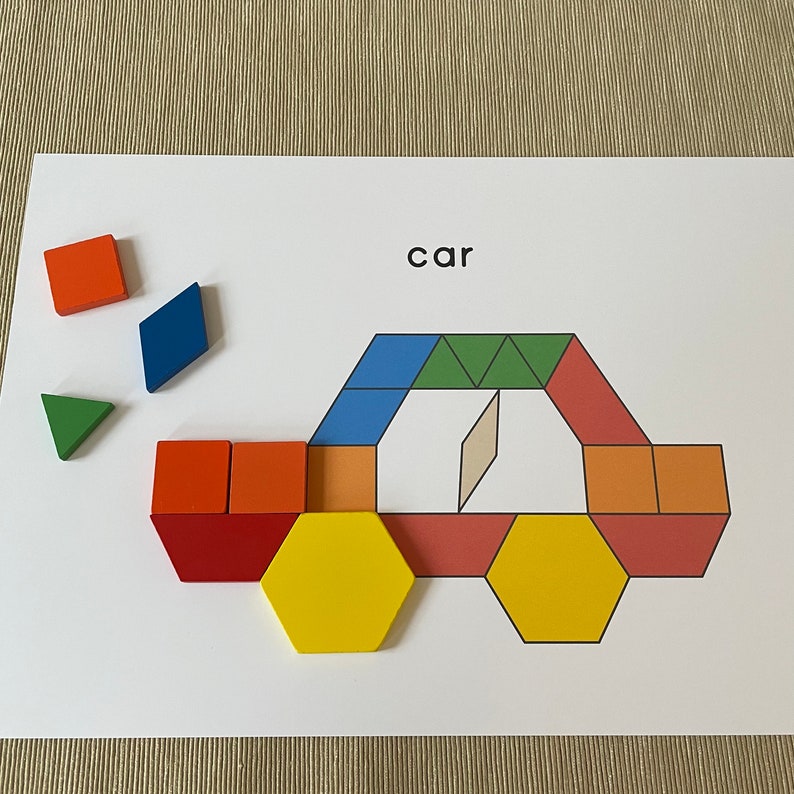 Transportation Pattern Blocks Templates. Preschool and Kindergarten ...