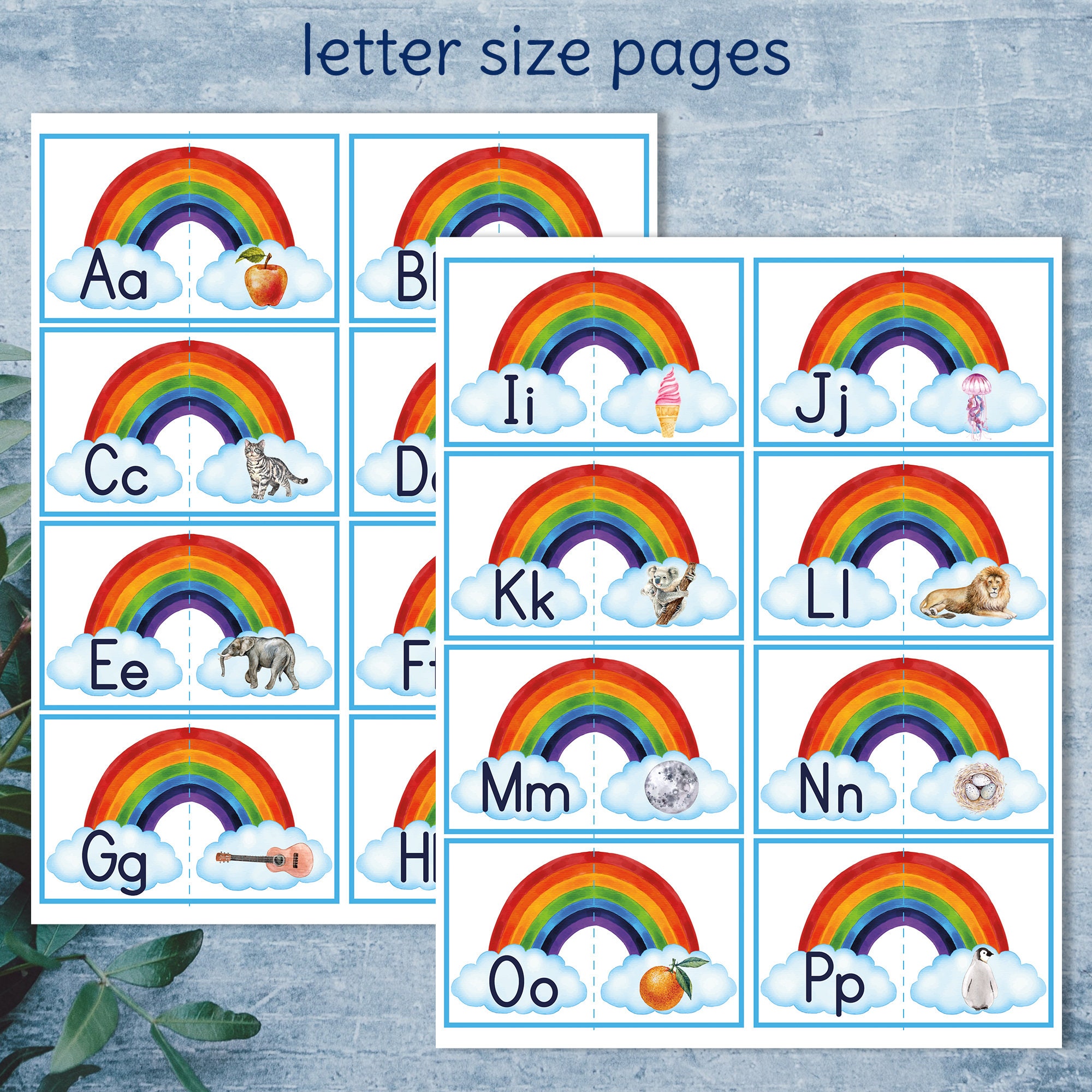 Phonics Matching Spring Printable Rainbow Puzzle Cards. - Etsy