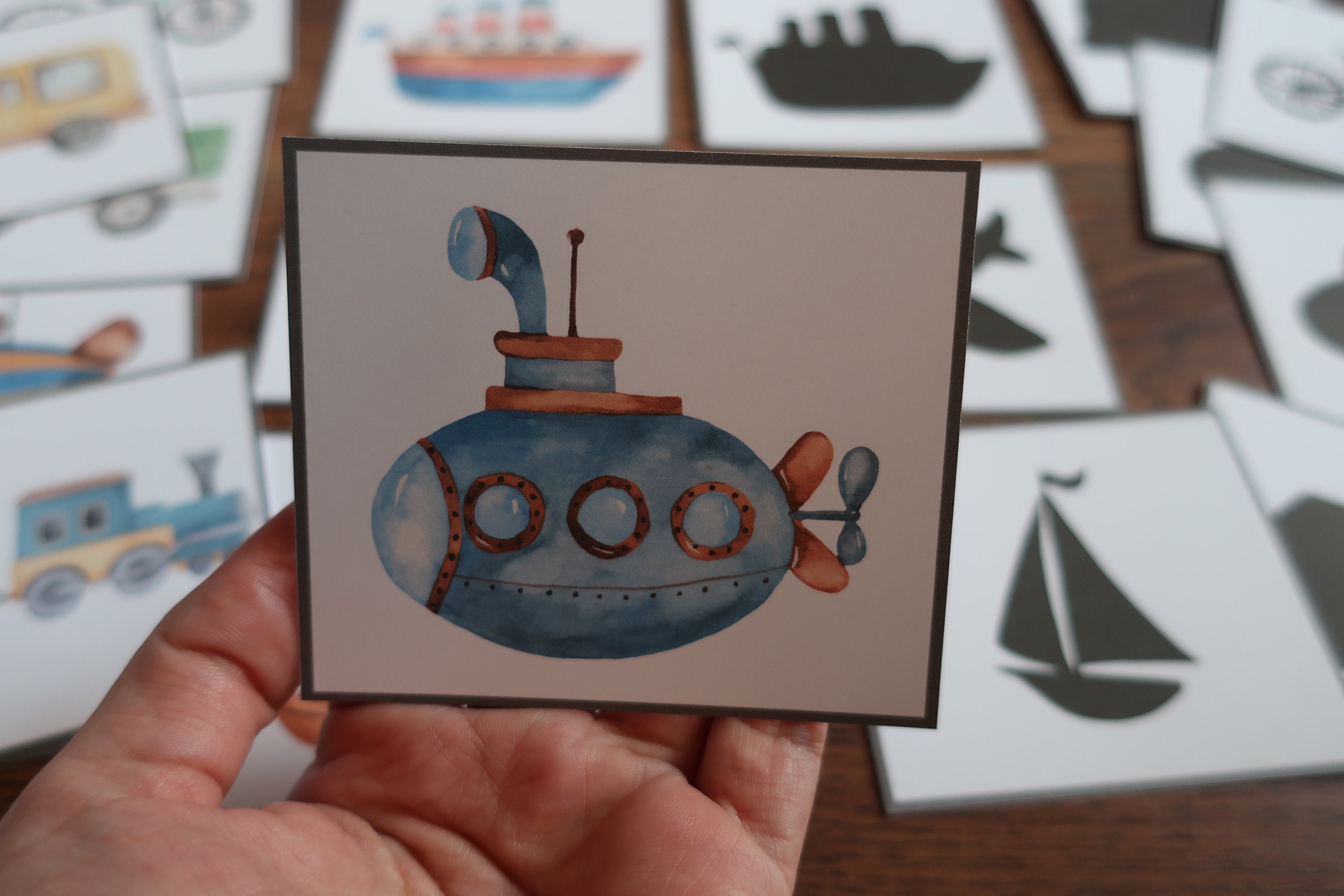 Vehicle Shadow Matching Cards. Montessori Toddler Printable. - Etsy Canada