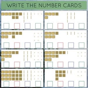 Montessori Golden Beads Printable Number Cards, Task Cards, Control ...