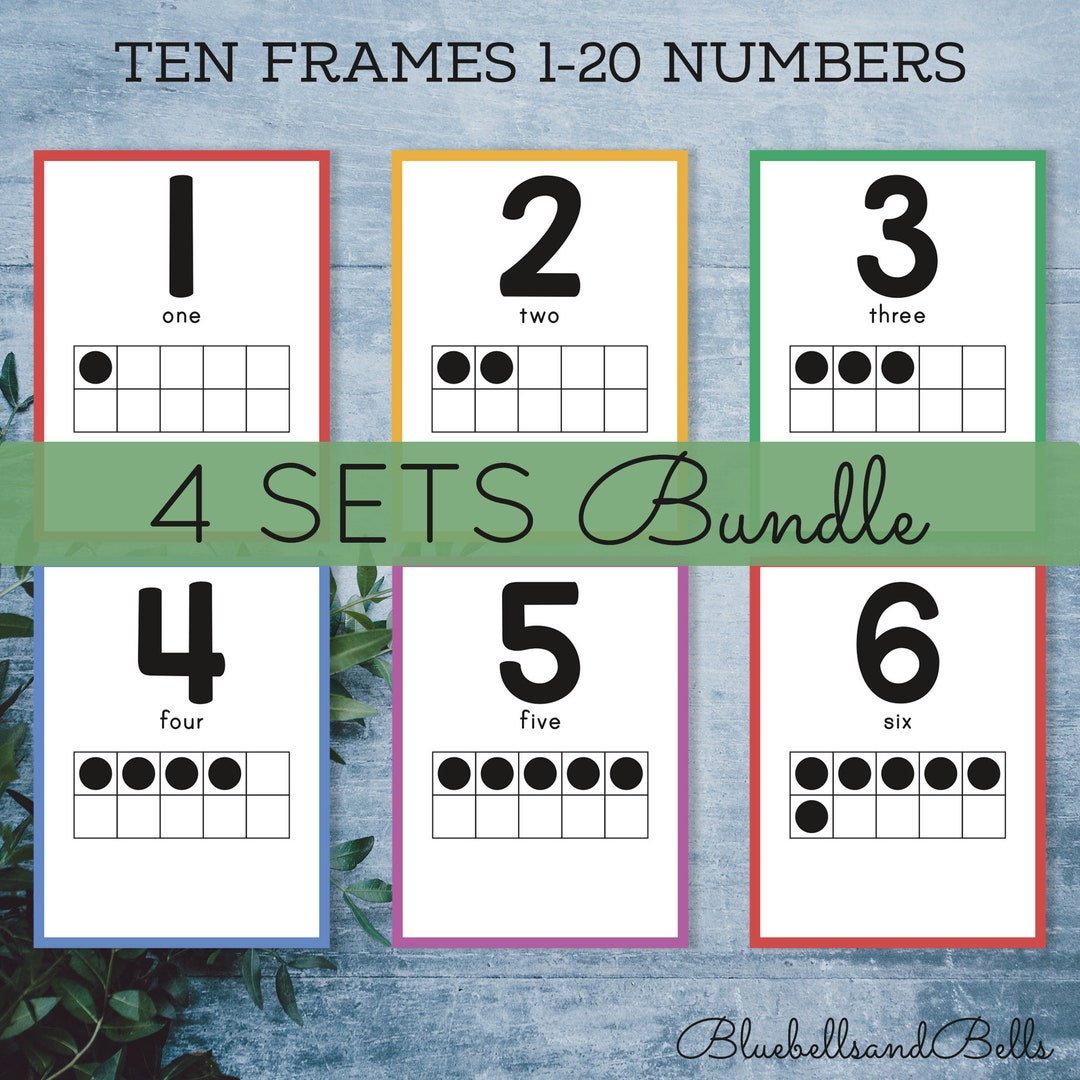 Ten Frames Flash Cards, Playdough Mats, Count and Clip Cards. Math ...