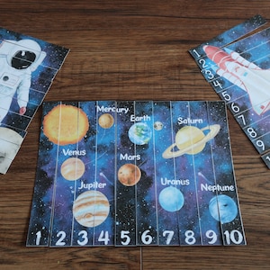 Outer Space Number Sequence 1-10 Printable Activity. Planets Preschool ...