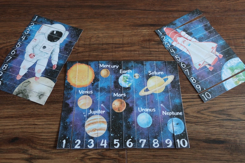 Outer Space Number Sequence 1-10 Printable Activity. Planets | Etsy