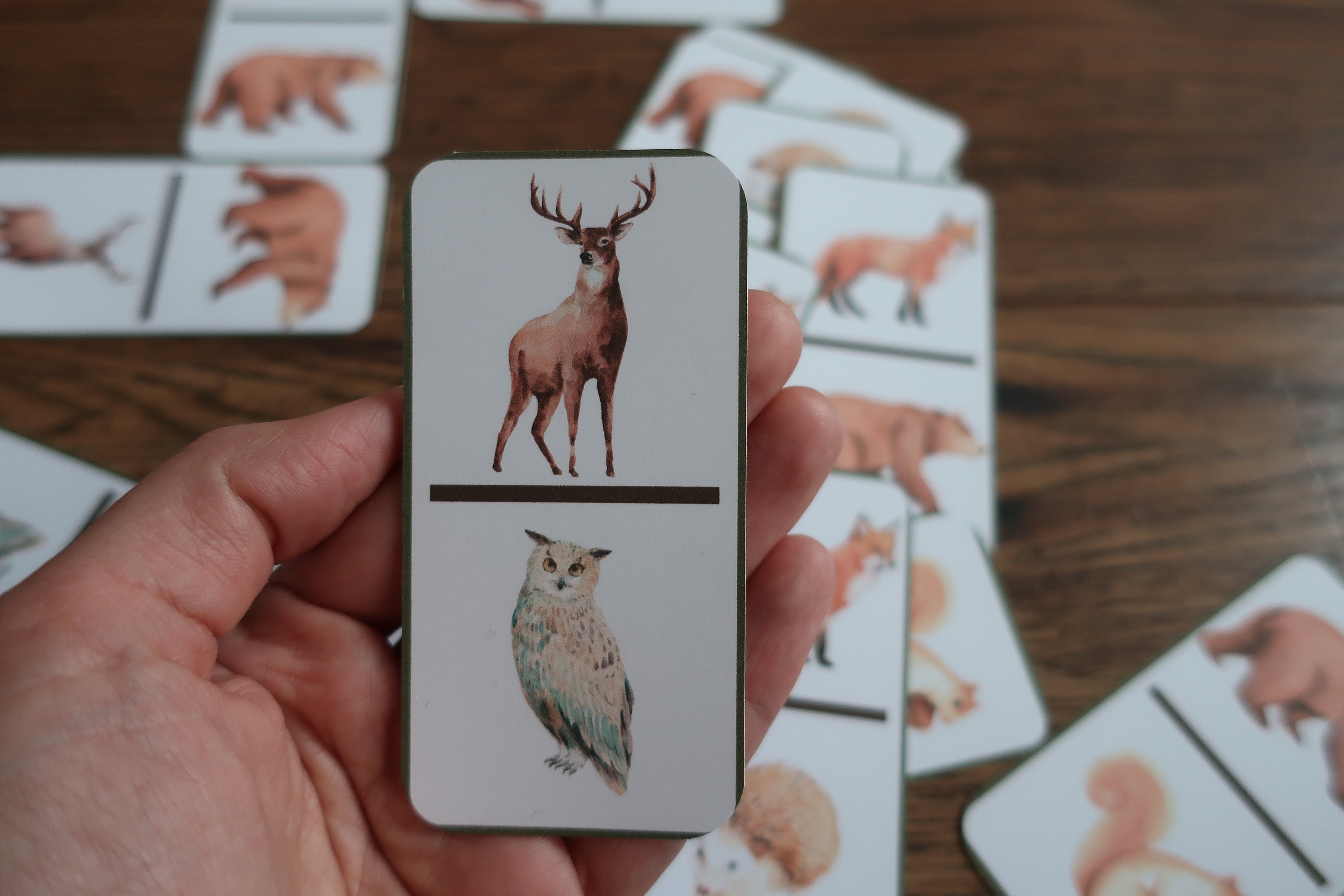 Woodland Animal Dominoes. Printable Preschool Game. - Etsy