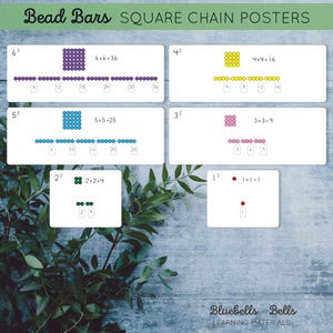 Skip Counting Montessori Square Chain Printable Labels, Control Charts ...