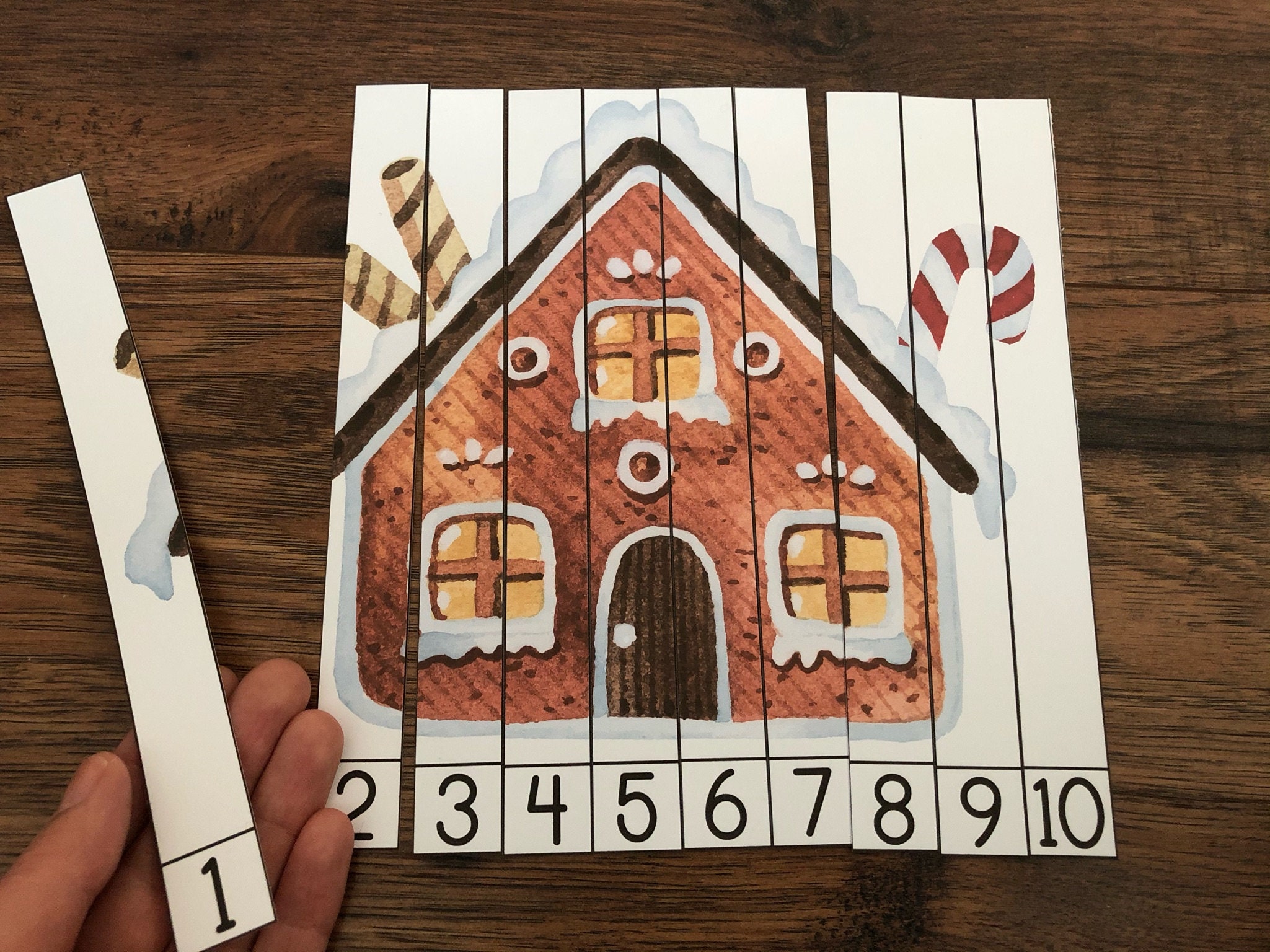 Number Sequence Puzzles Printable. Montessori Winter Preschool - Etsy