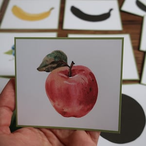 Fruit Shadow Matching Cards. Montessori Preschool Printable. Toddler ...