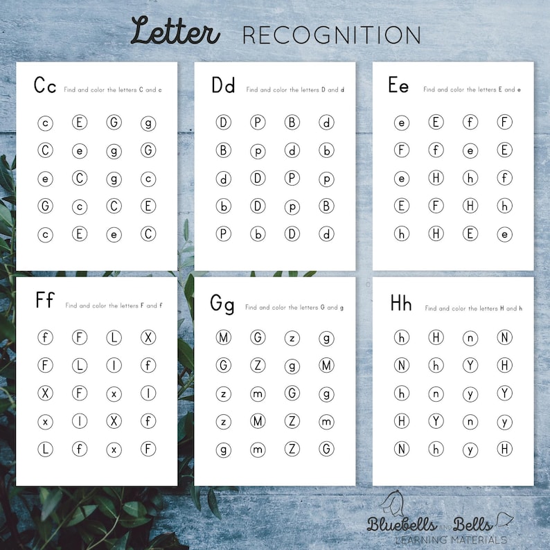 Letter Recognition. Preschool Alphabet Printable. Find the Letter ...