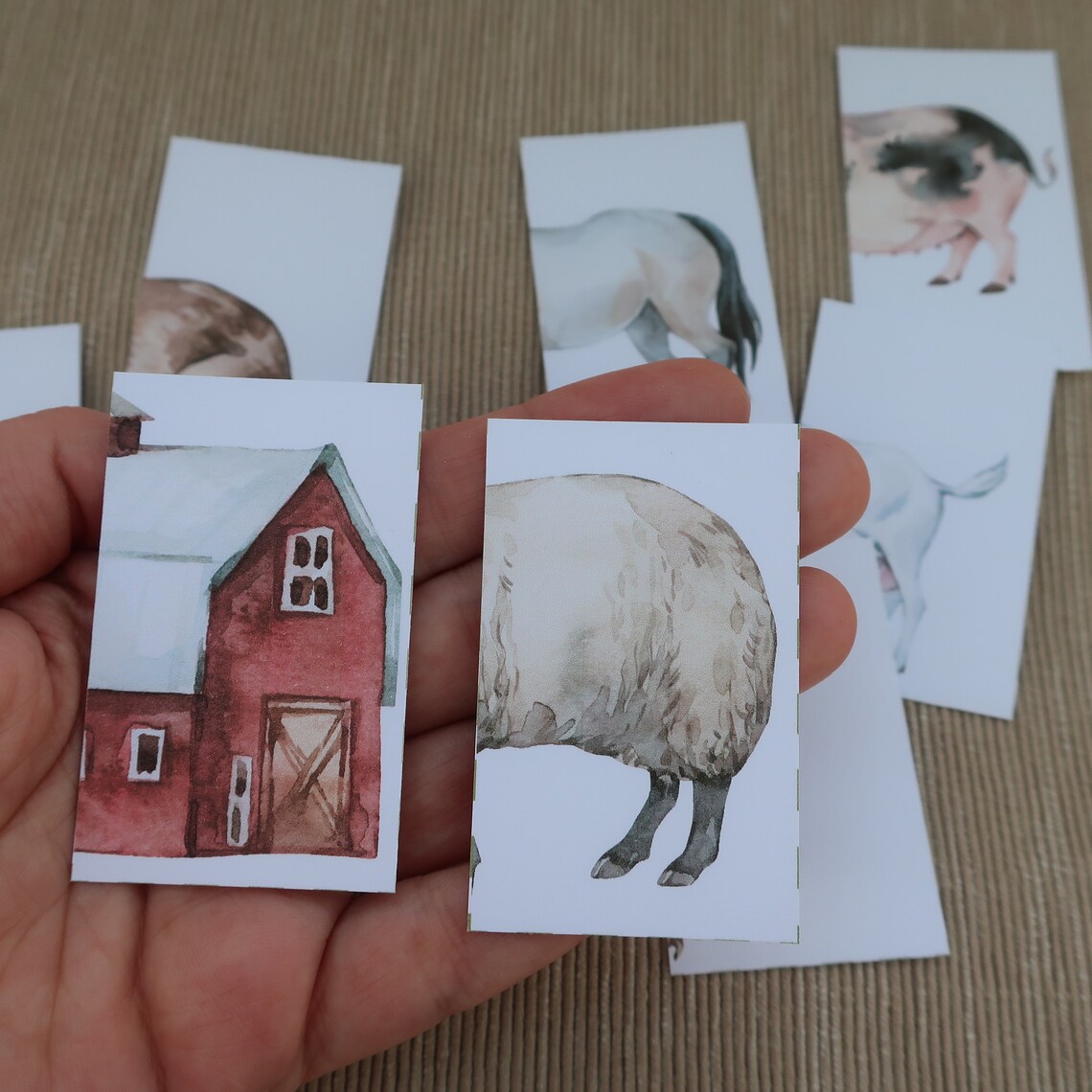 Farm Puzzle Printable. Animal Halves Matching Activity for - Etsy