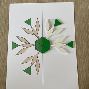 Snowflake Pattern Blocks Symmetry. Winter Preschool and Kindergarten ...