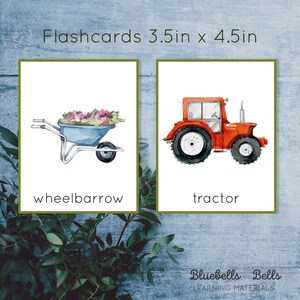 Farm Animals Flashcards. Toddler Watercolor Digital Cards. Preschool ...