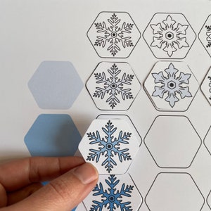 Winter Montessori Printable Snowflake Sorting Activity. Sort by Color ...