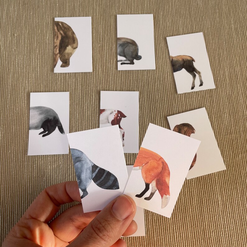 Woodland Animals Puzzle Printable. Montessori Halves Matching Activity ...