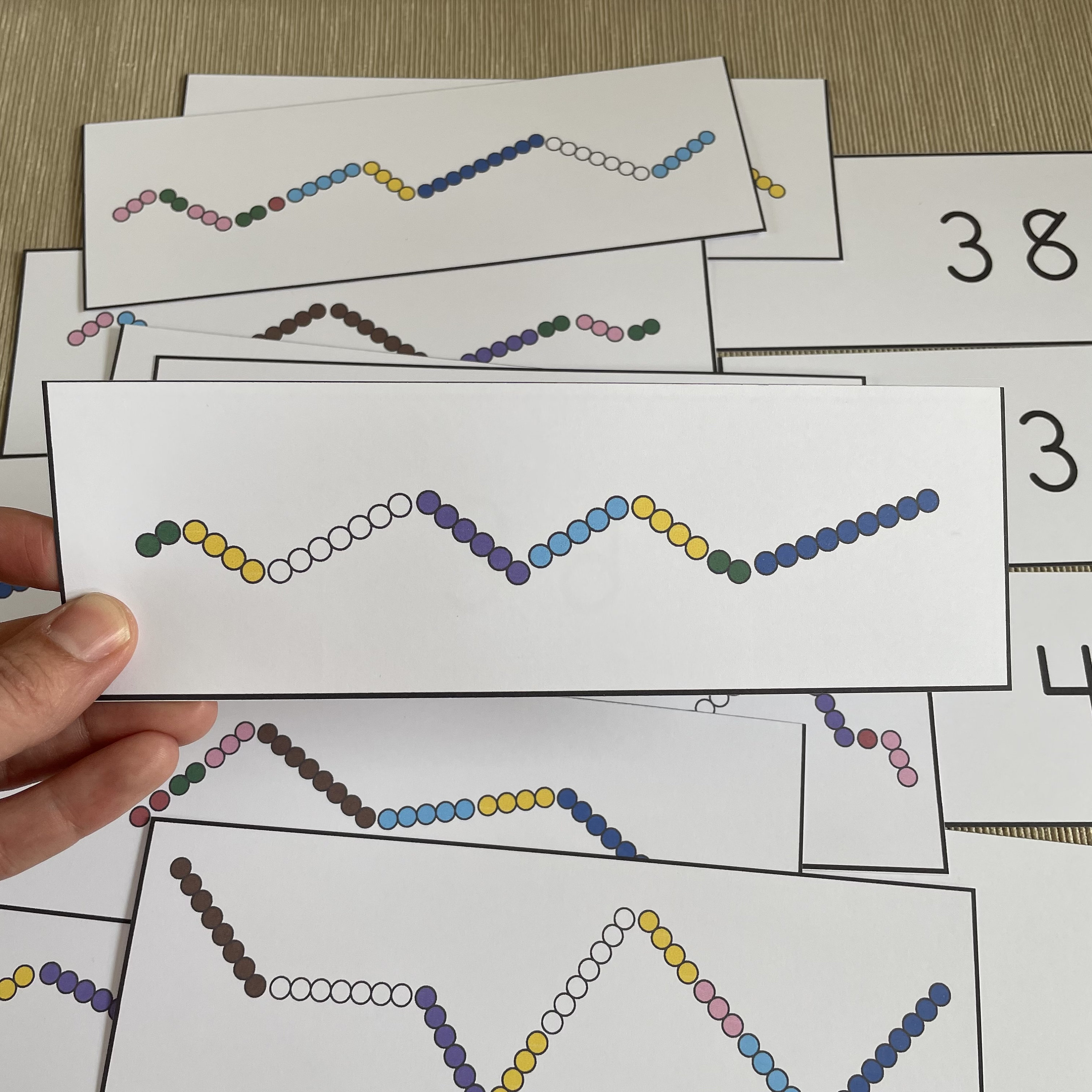Montessori Beads Snake Addition Cards. Kindergarten and 1st Grade Math ...