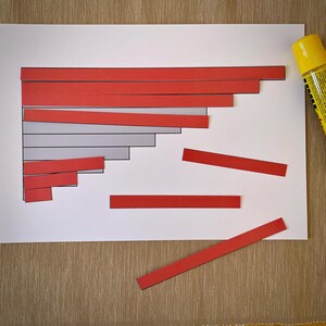 Montessori Red Rods Printable Activity. Montessori Size Sorting ...