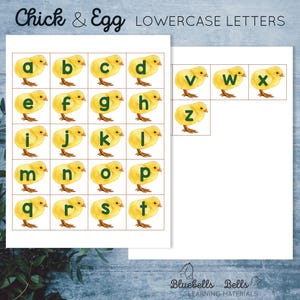 Spring Preschool Printable Letter Matching Chick and Egg. Easter ...