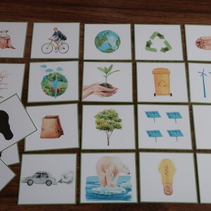 Earth Day Shadow Matching Cards. Montessori Preschool Printable ...