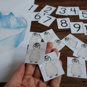 Counting Penguins Montessori Winter Printable. Preschool Winter ...