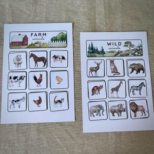 Animal Sorting Activity Farm and Wild. Montessori Toddler and Preschool ...